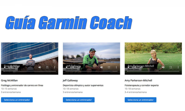 Garmin Coach: Guía planes entrenamiento Garmin
